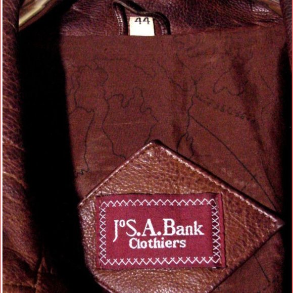 Jos. A. Bank | Jackets & Coats | Vtg Distress Brown Jos A Bank ...